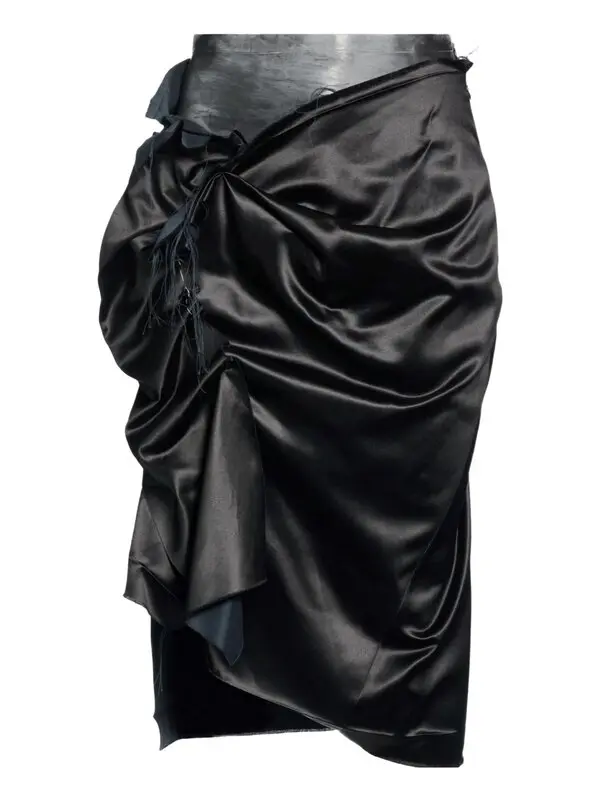 MAISON MARGIELA Satin Pencil Skirt - Black