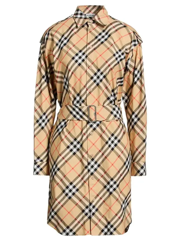 Burberry Printed Long-sleeve Shirt Dress - No