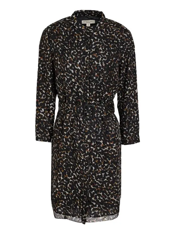 Burberry Printed Crepe Shirt Dress - Black
