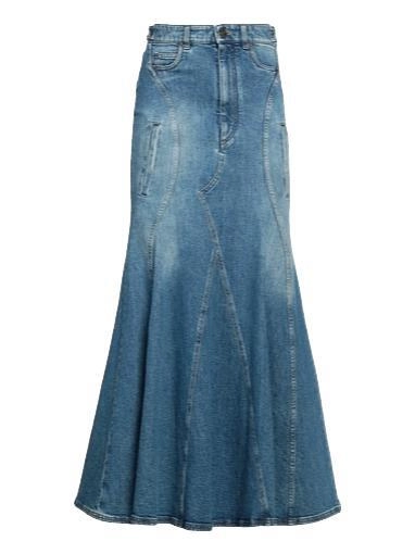 Burberry Denim Flared Skirt - Blue