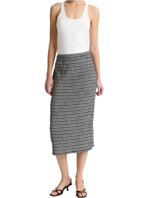 Vince Plaid Elasticated Skirt - Eclipse Combo