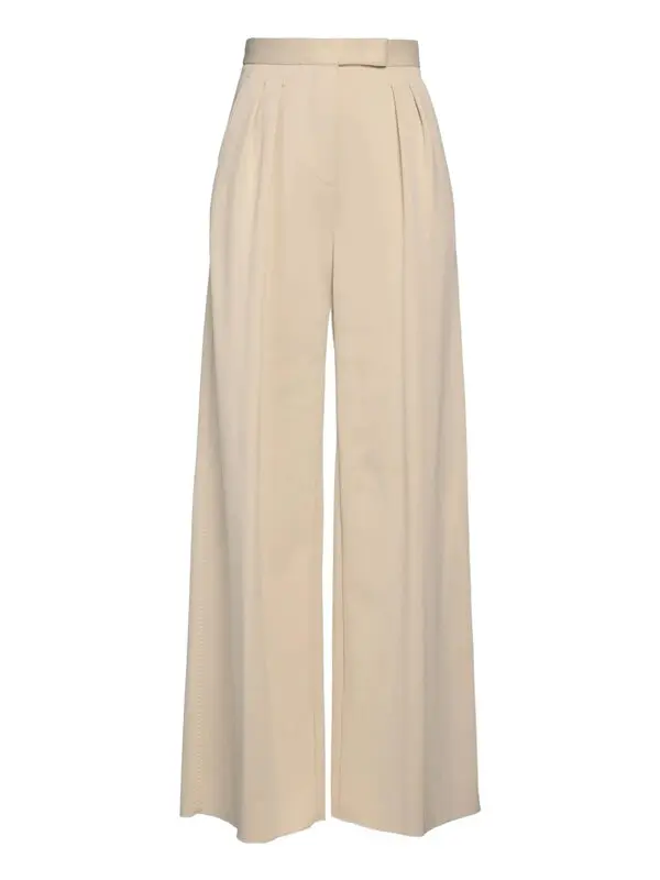 Max Mara Wide-leg Jersey Trousers - Beige