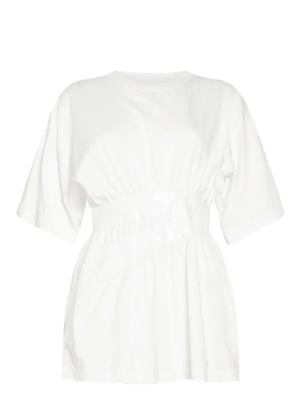 MAISON MARGIELA T-shirt With Gathered Detail - No
