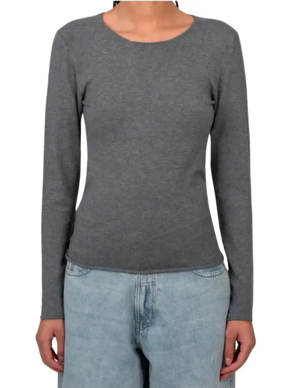 Gimaguas Gin Long Sleeve T-shirt With Back Cutout - Grey