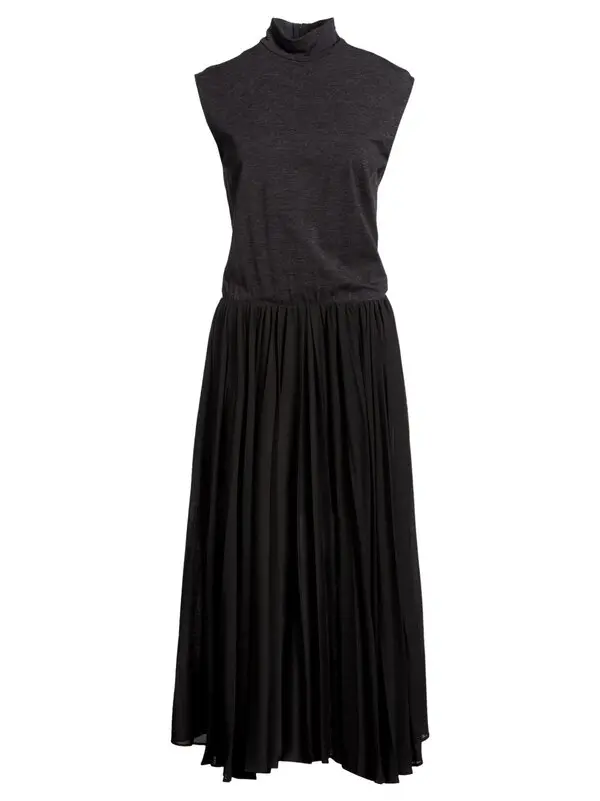Brunello Cucinelli Pleated Dress - Black