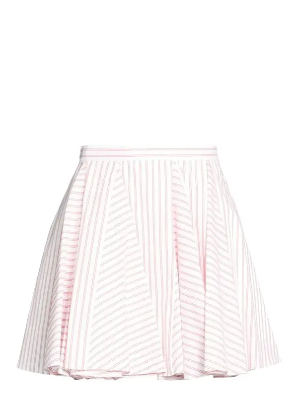 Marni Striped Poplin Full Skirt - Red