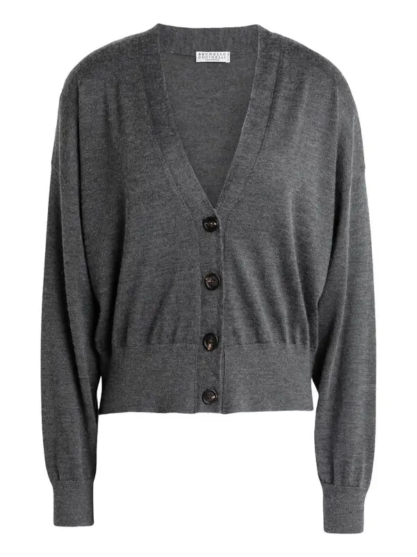 Brunello Cucinelli Cashmere Cardigan - Black