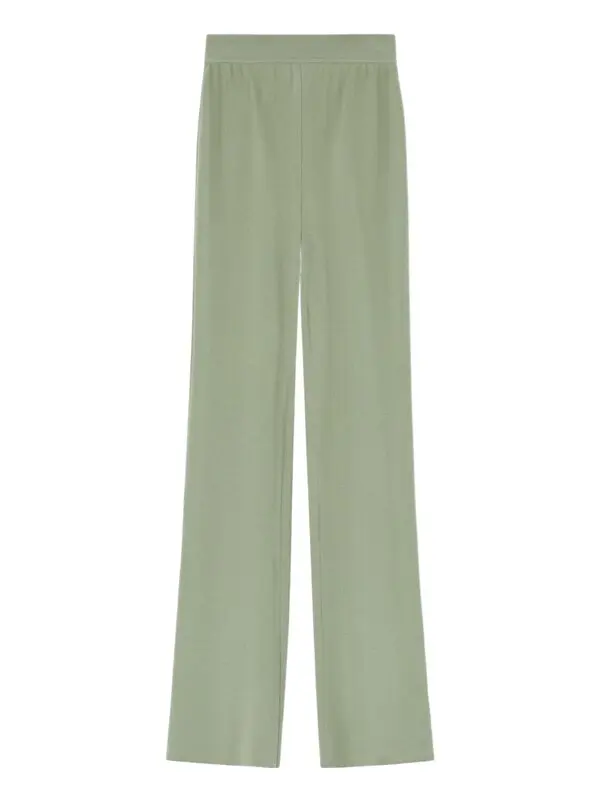 Loro Piana Royal Lightness Pants High-rise, Ribbed Waistband - Clover