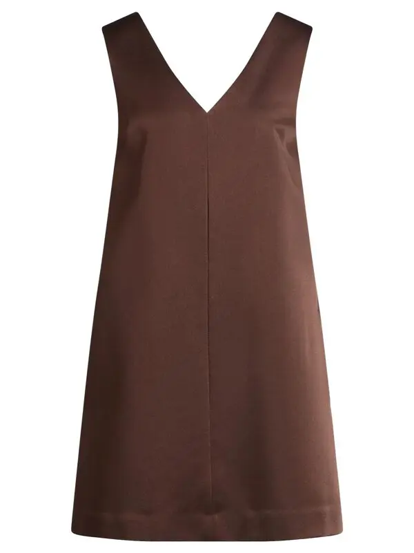 Brunello Cucinelli Sleeveless V-neck Gown - Red