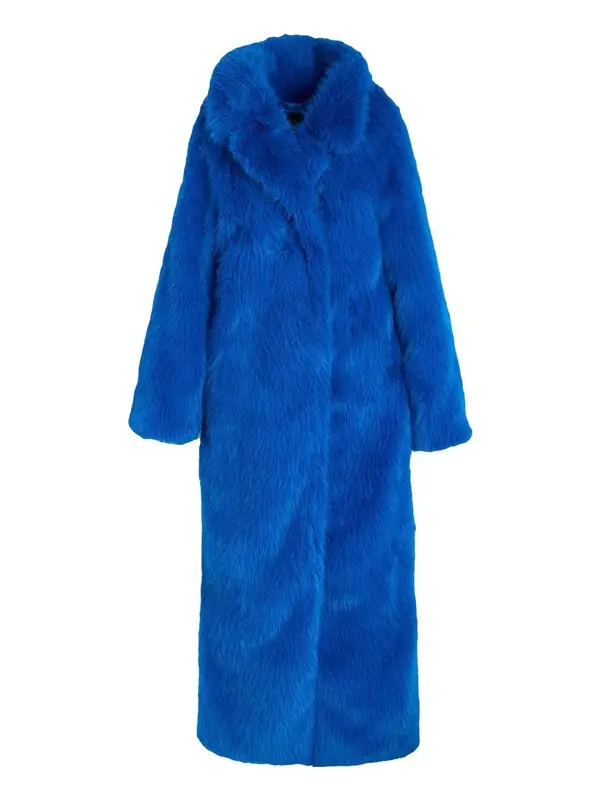 Balenciaga Teddy Fleece Coat - Blue