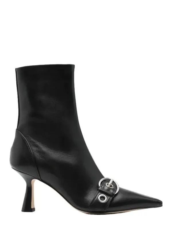 AeydĒ 80mm Buckle-detail Pointed-toe Boots - Black