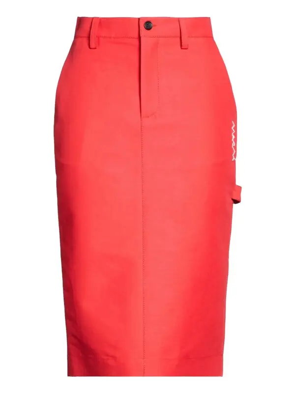 Marni Canvas Pencil Skirt - Red