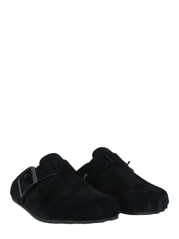 Balenciaga Suede Mules With Round Toe - Black