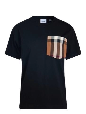 Burberry T-shirt With Contrasting Pocket - Black