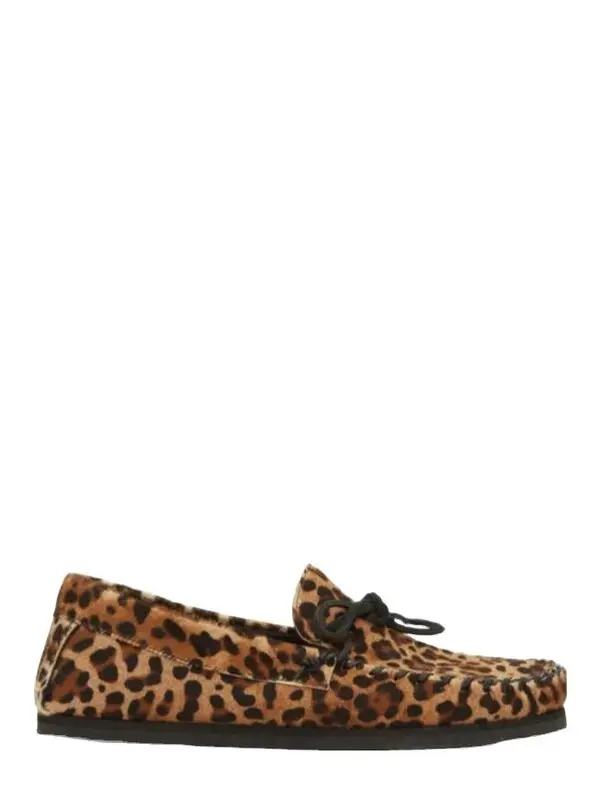 Isabel Marant Étoile Fitzo Boat Leopard Print Shoes - Black