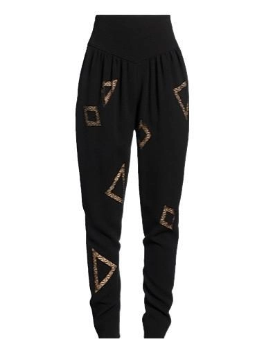 Chloé Tapered Trousers With Geometric Appliqu - Black