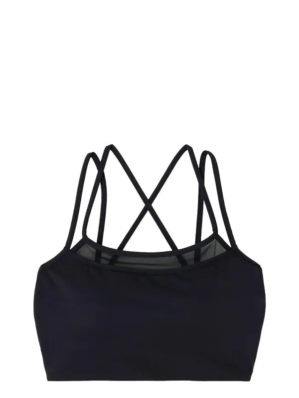ERES Trimmed Stretch-jersey Sports Bra - Black
