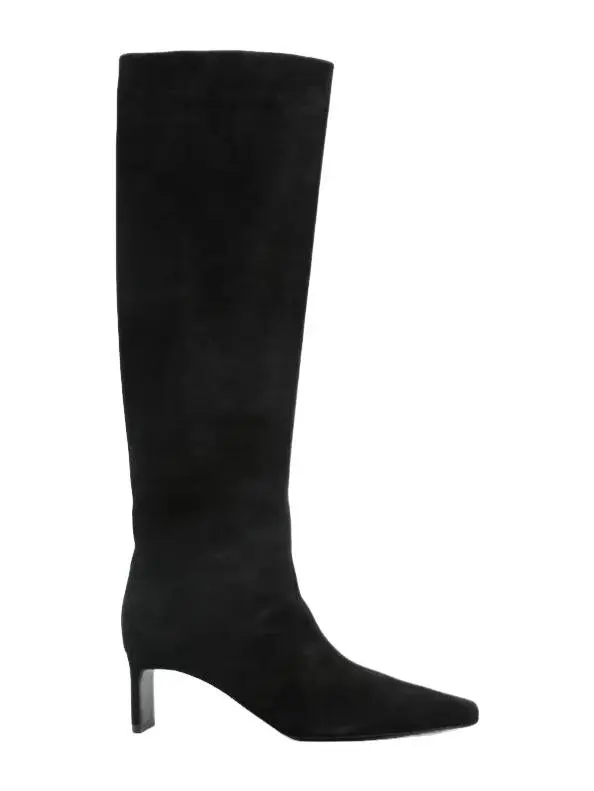 Khaite 55mm Suede Knee-high Boots - Black