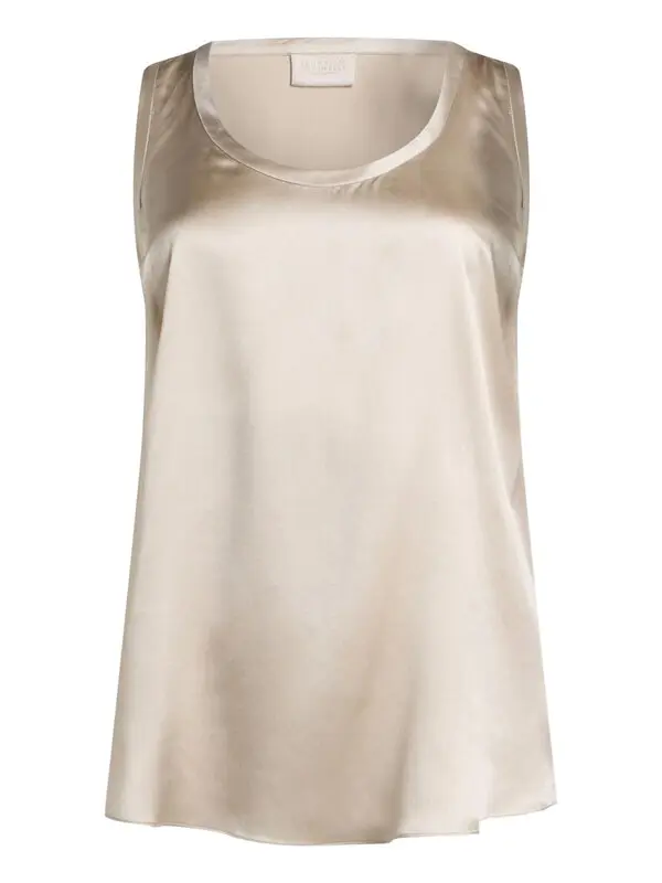 Brunello Cucinelli Sleeveless Satin Top - Nude
