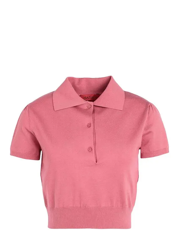 Max & Co. Max&co. Cropped Knit Polo Shirt - No