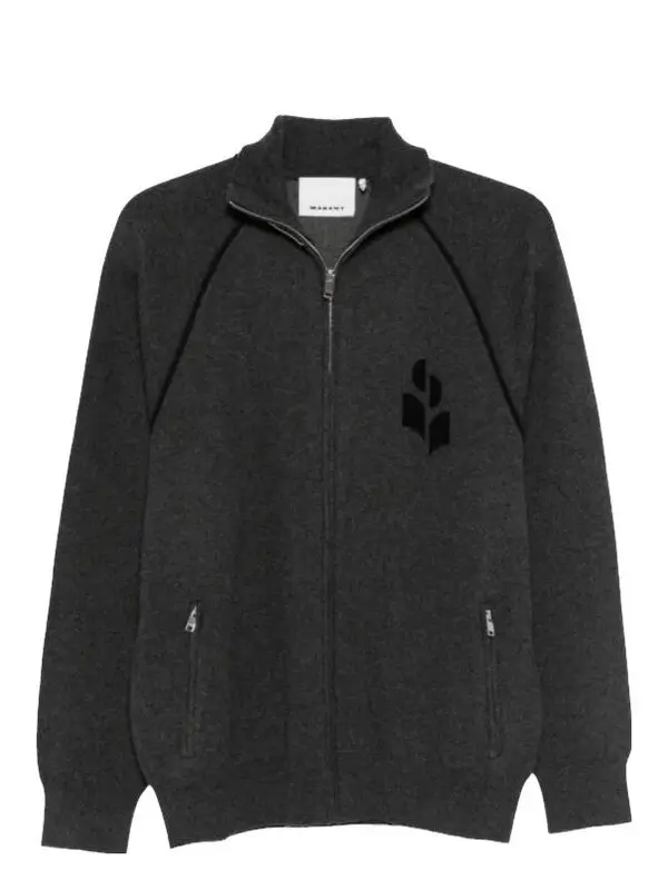 Isabel Marant Étoile Logo Zip-up Sweater - Black
