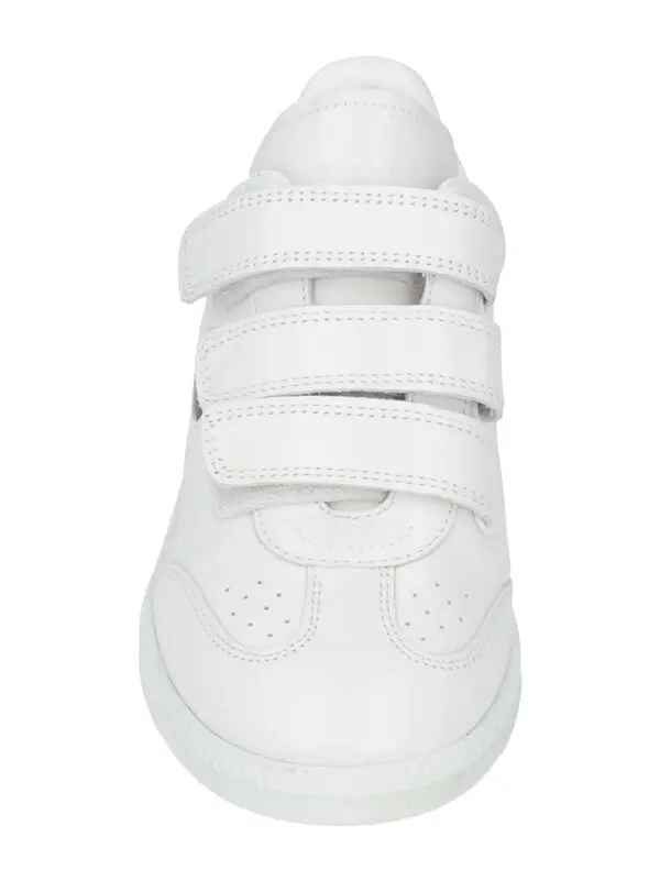 Isabel Marant Étoile Leather Sneakers With Hook-and-loop Closure - White