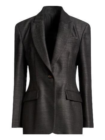 Brunello Cucinelli Single-breasted Wool Blazer - Black