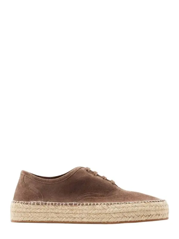 J.W.ANDERSON Lace-up Thick-soled Straw Espadrilles - Nude