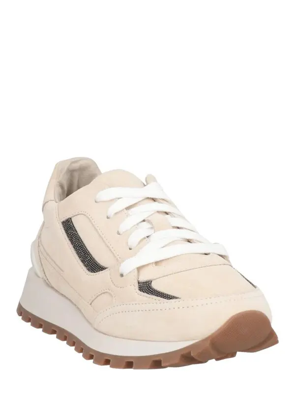 Brunello Cucinelli Casual Low-top Suede Sneakers - Camel