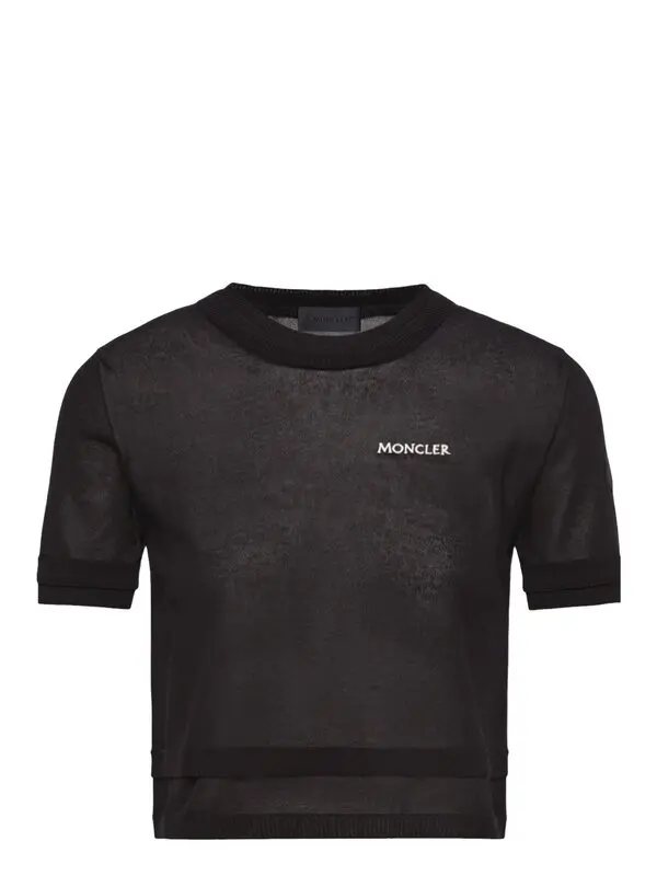 Moncler Double-trimmed Cotton T-shirt - Dark Blue