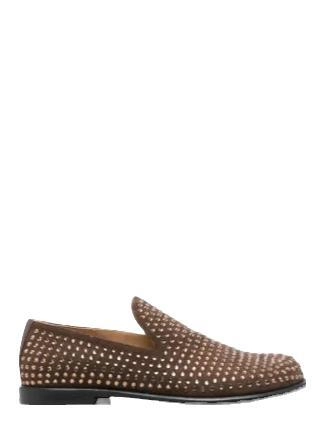J.W.ANDERSON Crystal-embellished Loafers - Green