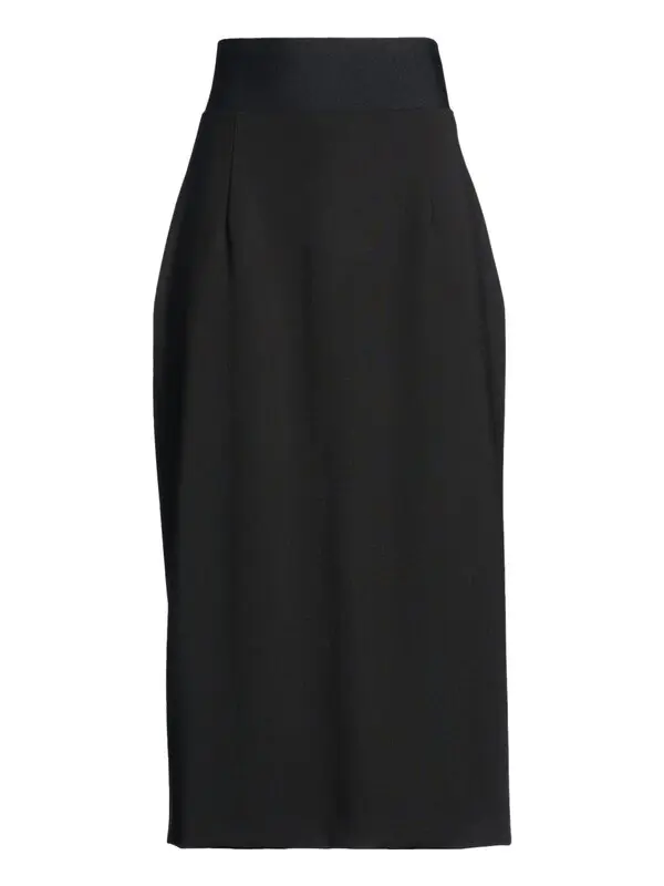 Sportmax Wool Pencil Skirt With Elasticated Waist - Black