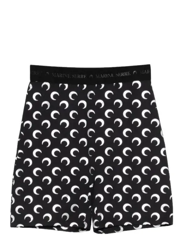 MARINE SERRE Moon Print Shorts - Black