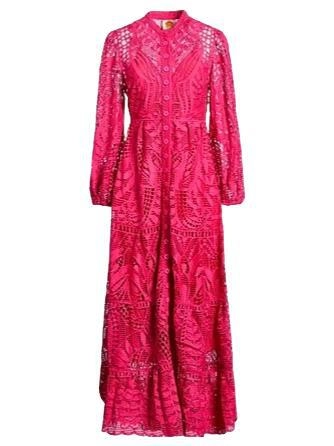 Farm Rio Maxi Shirt Dress - Fuchsia