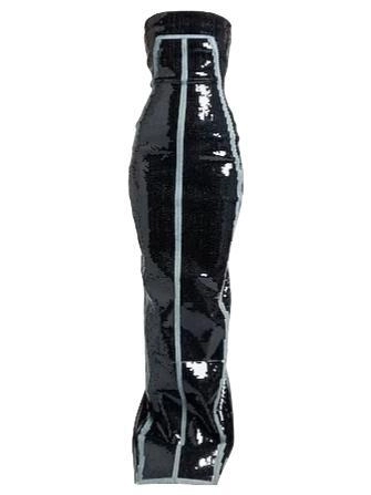 Rick Owens Sequined Strapless Maxi Dress - Blue