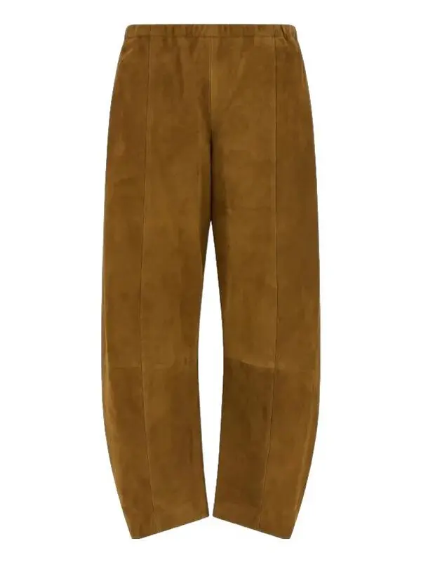 Khaite Clover Elasticated-waist Wide-leg Trousers - Brown
