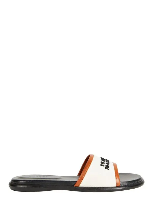 Isabel Marant Étoile Two-tone Leather Slippers - Brown