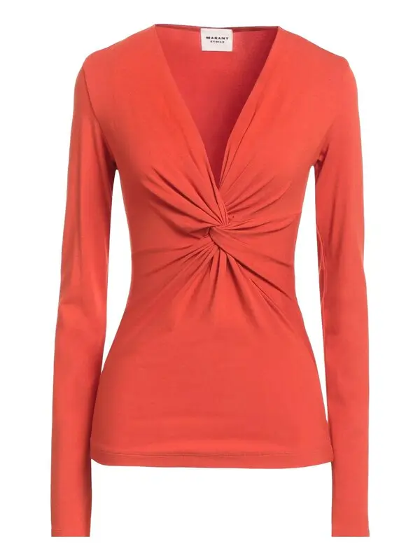 Isabel Marant Étoile Long Sleeve V-neck T-shirt - Red