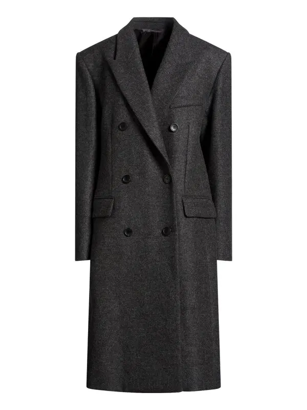 Isabel Marant Étoile Double Wool Coat - Charcoal