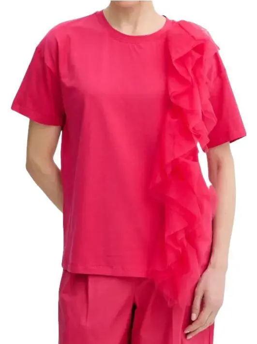 TWINSET Ruffled T-shirt - Red
