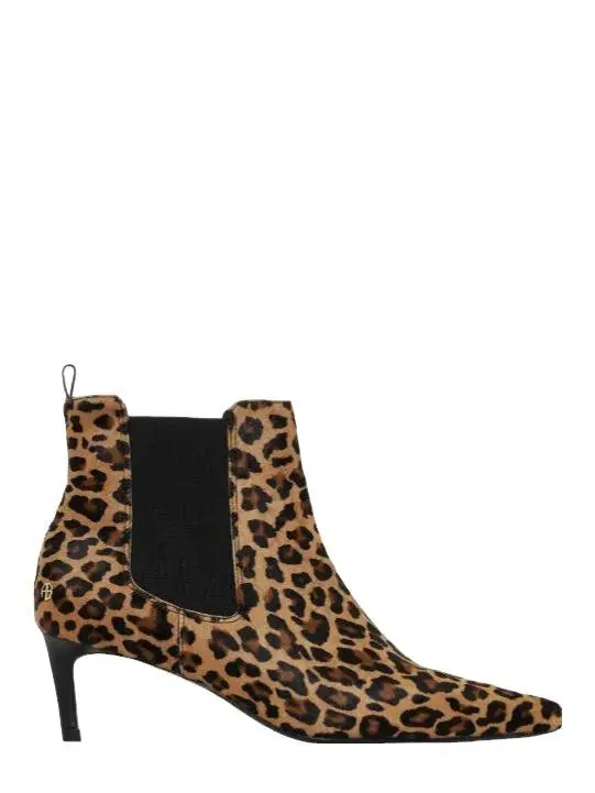 ANINE BING Stevie Leopard-print Heeled Boots - Black