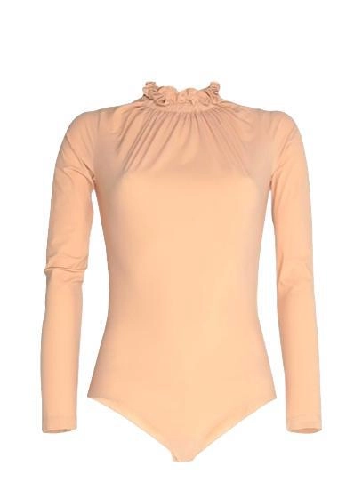 MAISON MARGIELA Long Sleeve Stretch Top - Nude