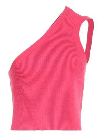 Jacquemus One-shoulder Ribbed Knit Top - Magenta