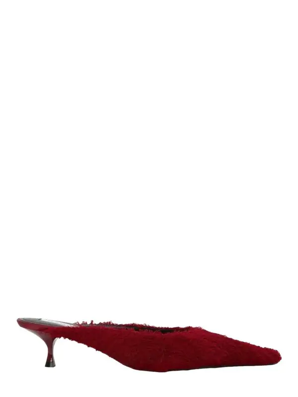 Victoria Beckham Pointed Toe Tassel Low-heel Mules - Red