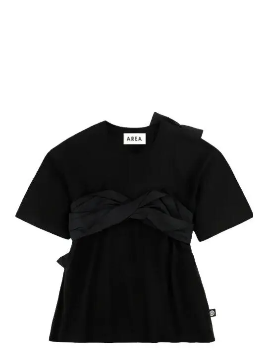 AREA Taffeta Knot T-shirt - Black