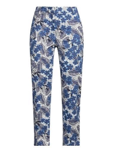 Max Mara Floral-print Tapered Cropped Trousers - Blue