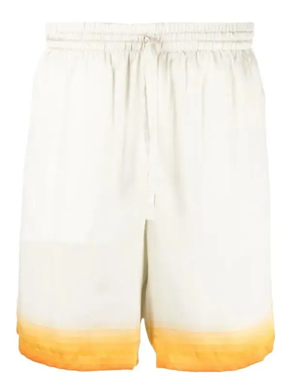 Casablanca Place Vendome Silk Shorts - White