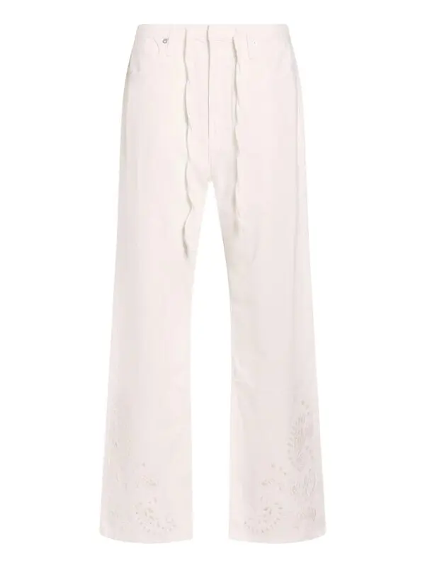 Rag & Bone Straight-leg Embroidered Trousers - White