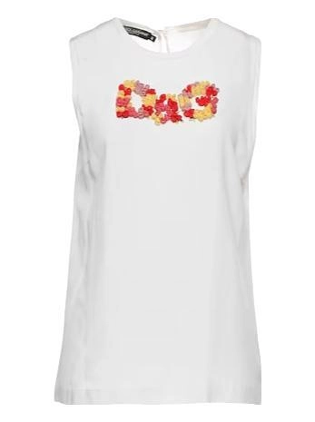 Dolce & Gabbana Sleeveless Top With Floral Appliqués - No