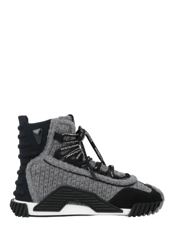 Dolce & Gabbana Two-tone High-top Sneakers - Black